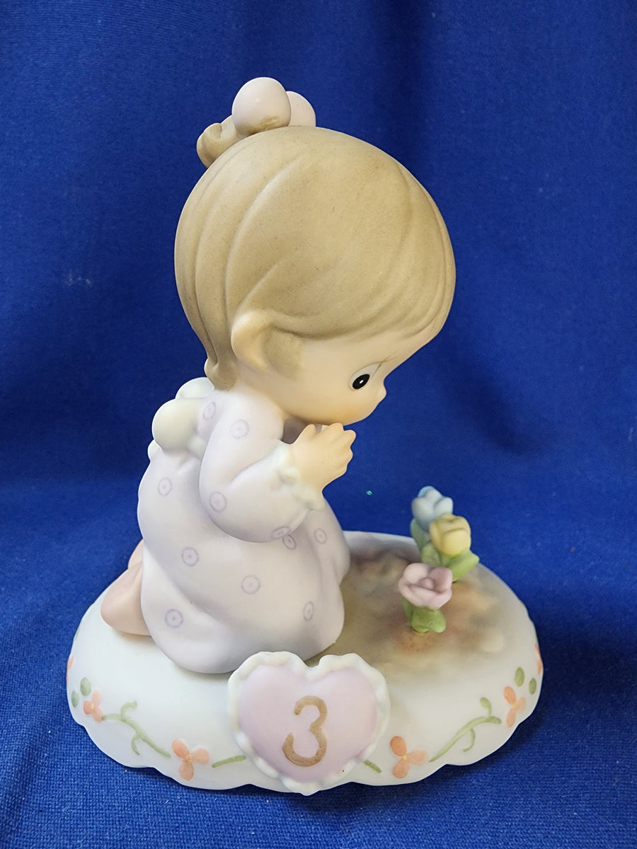 Precious Moments "Growing In Grace - Age 3, Brunette" – RC Gifts
