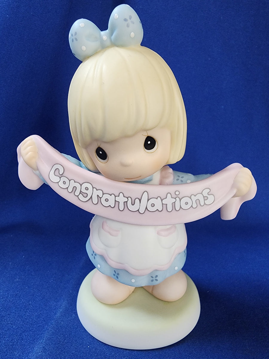 Precious Moments "Special Wishes - It's A Banner Day, Congratulations ...