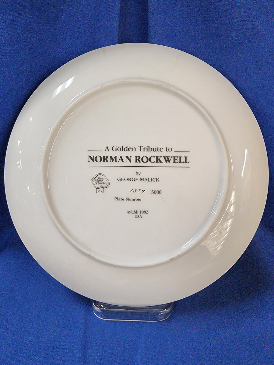 Norman Rockwell "A Golden Tribute To Norman Rockwell, Plate" – RC Gifts