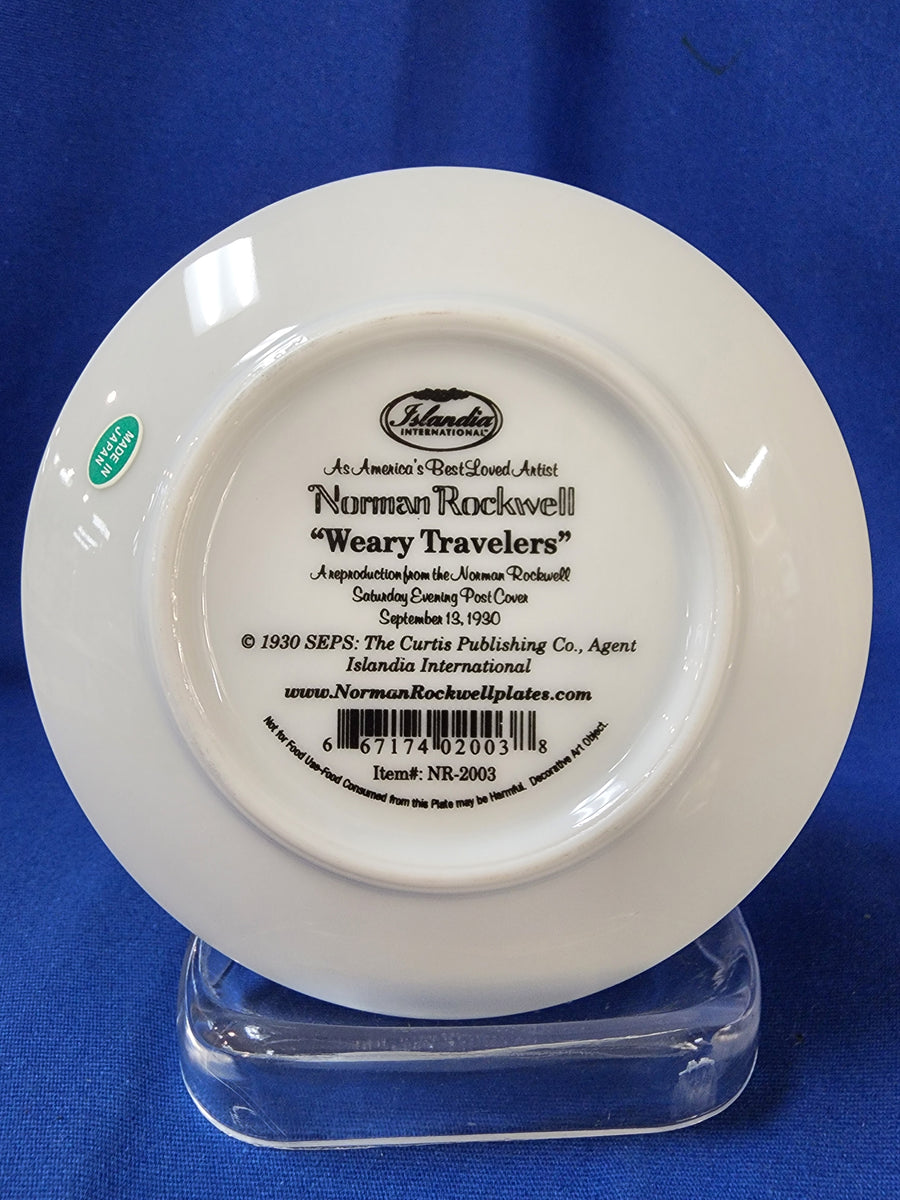 Norman Rockwell "Weary Travelers, Miniature Plate" – RC Gifts