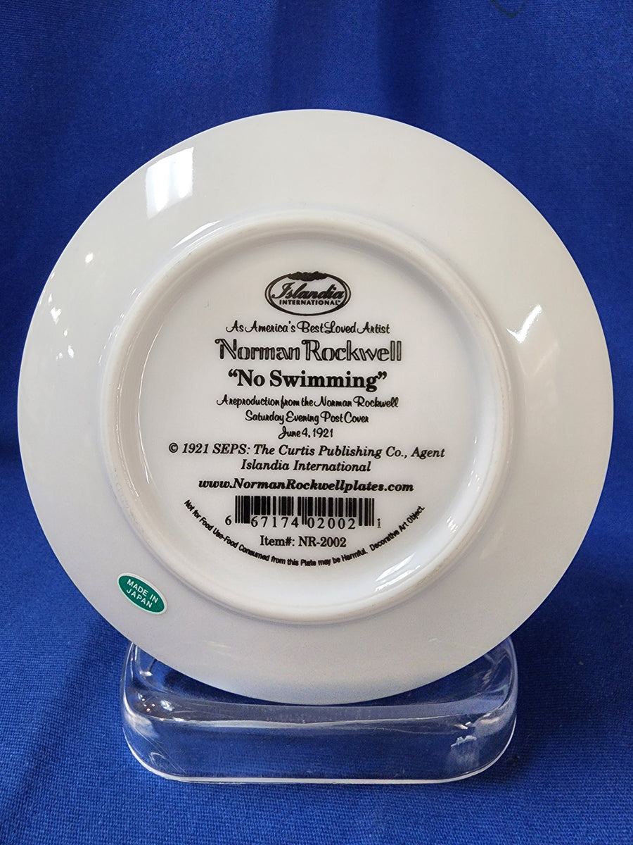 Norman Rockwell "No Swimming, Miniature Plate" – RC Gifts