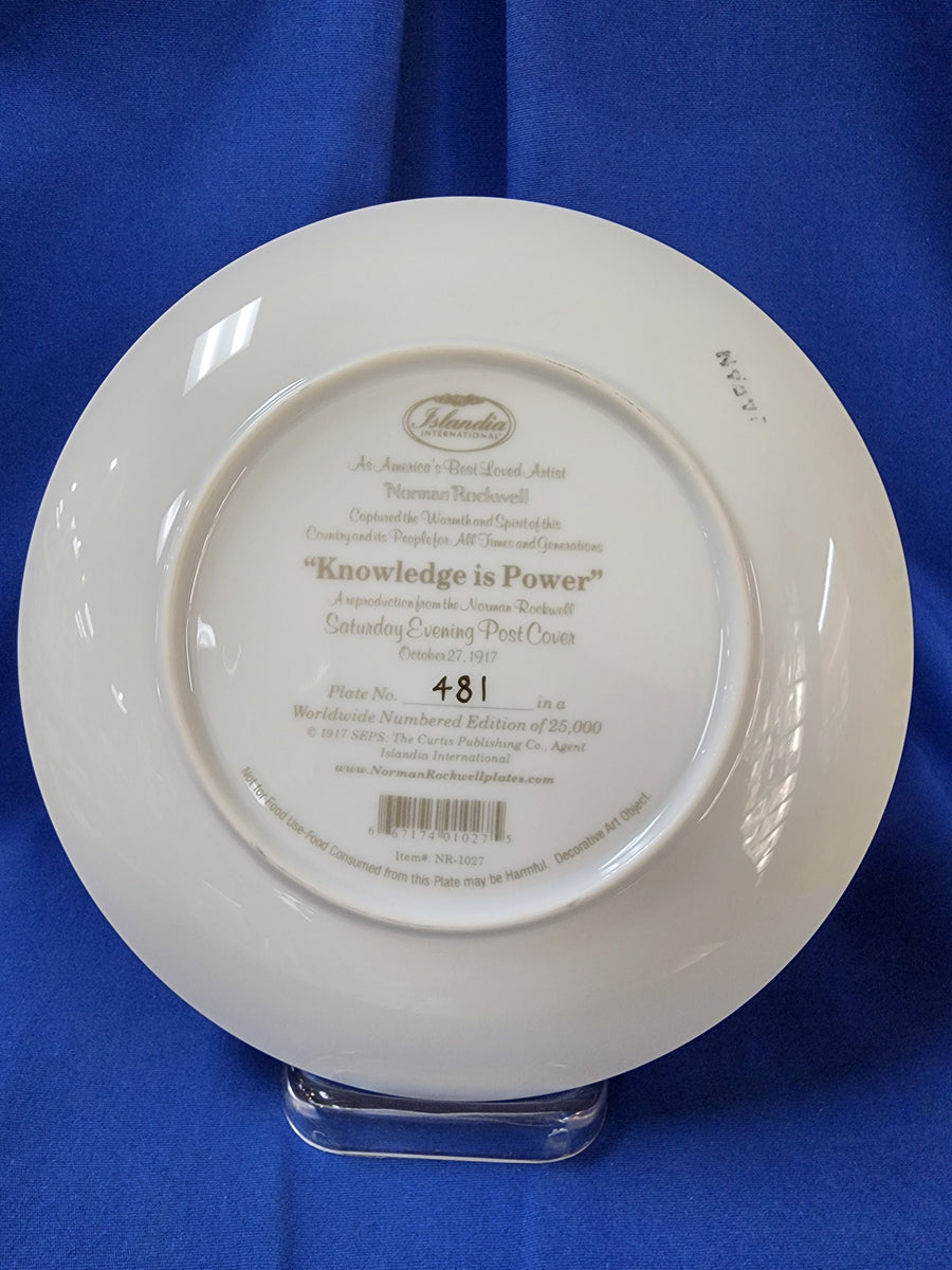 Norman Rockwell "Knowledge Is Power, Plate" – RC Gifts