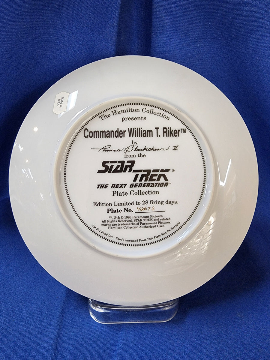 Star Trek "Commander William T. Riker, Plate" – RC Gifts