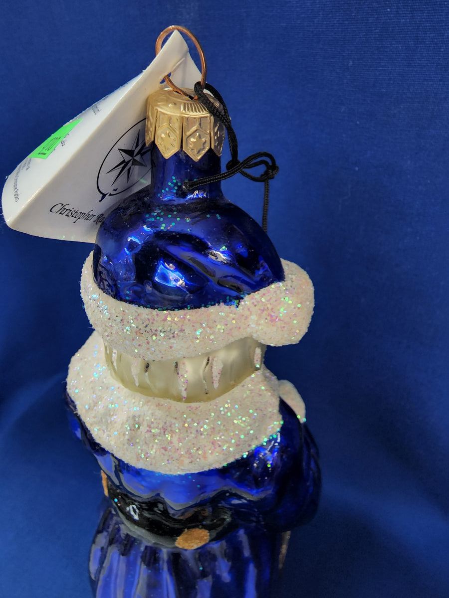Christopher Radko "Blue Santa (Discounted because little paint missing ...